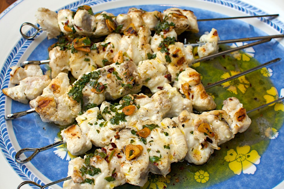 Barbecue Monkfish Kebabs | Jono & Jules do food & wine