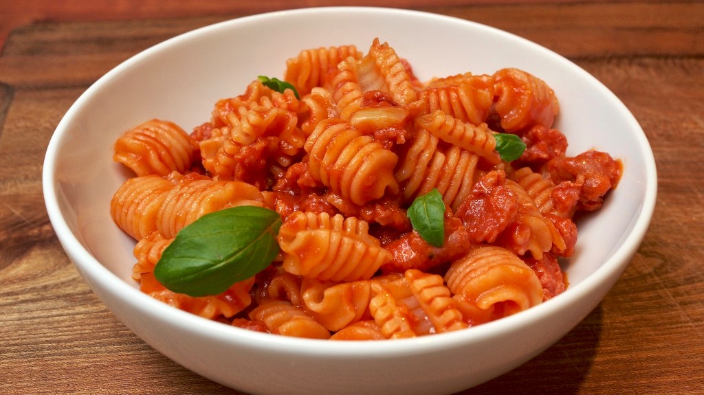 Radiatori with Sausage & Saffron | Jono & Jules do food & wine