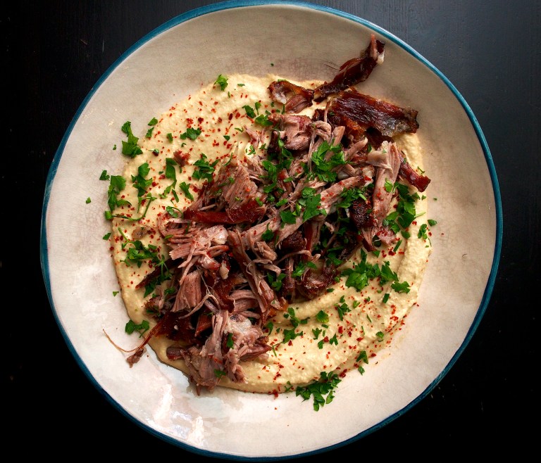 Crispy Lamb on Creamy Hummus | Jono & Jules do food & wine